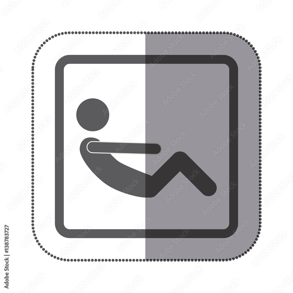 person doing sit-ups icon, vector illustration design image Stock ...