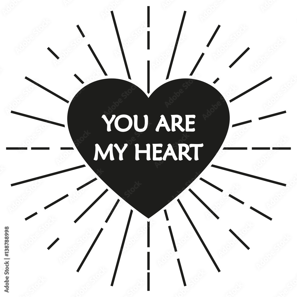 Heart Icon Heart Symbol With Words You Are My Heart Vector heart-icon-heart-symbol-with-words-you-are-my-heart-vector