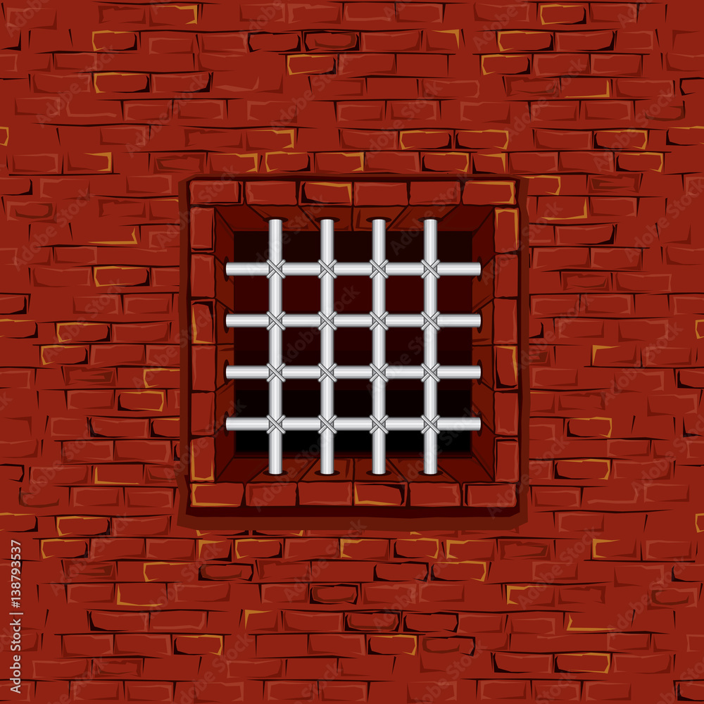 Seamless Prison Wall with Bars, Cell. Vector Stock Vector | Adobe Stock