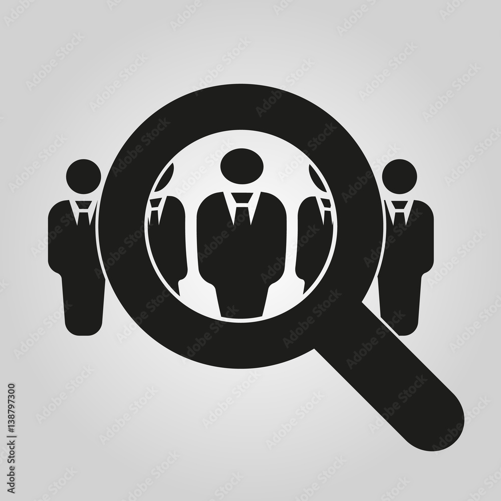 Recruitment icon. Staff selection symbol. Flat design. Stock - Vector ...