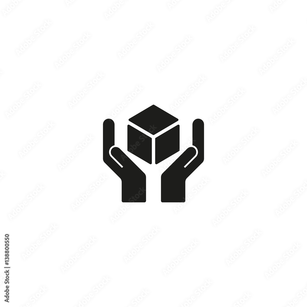 Handle with care symbol isolated on white background vector ...