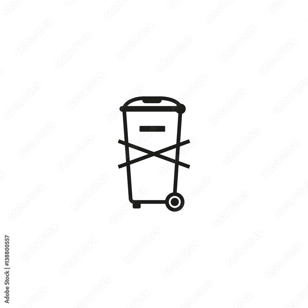 Not for general waste symbol isolated on white background vector ...