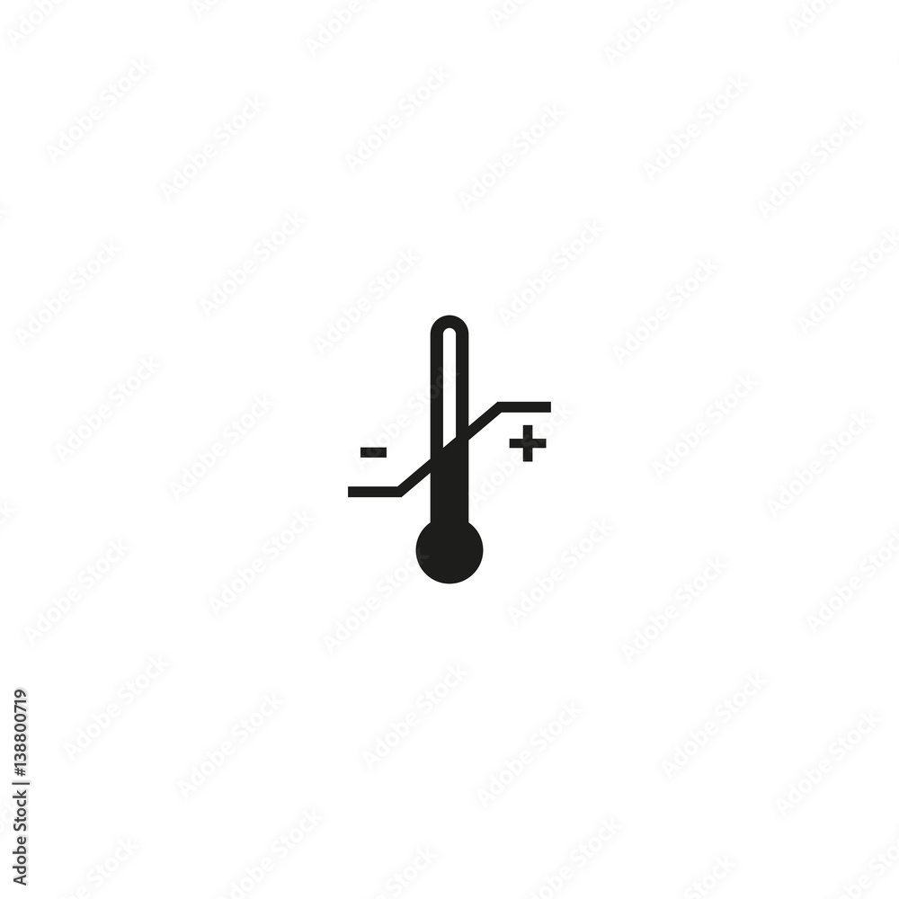 Temperature limitation symbol isolated on white background vector ...