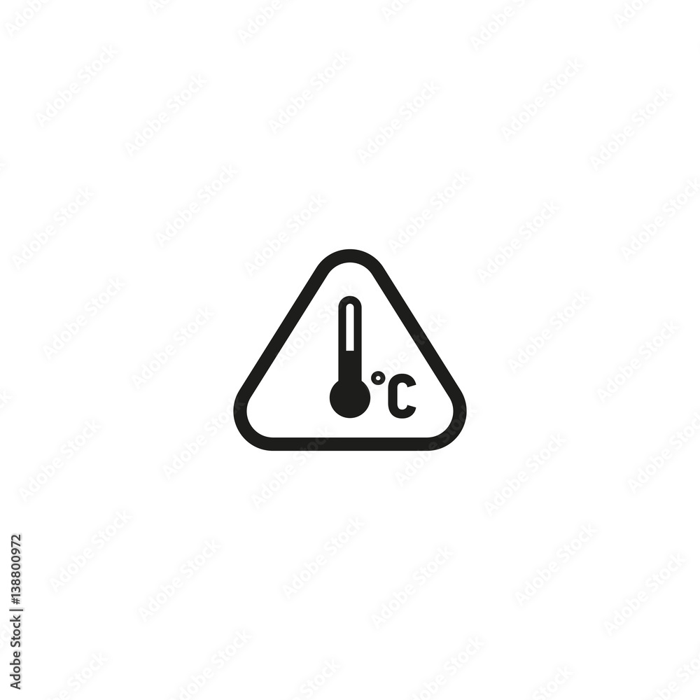 Attention temperature regime symbol isolated on white background vector ...