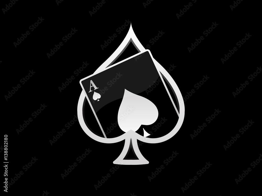 Ace of spades card logo Stock Vector | Adobe Stock