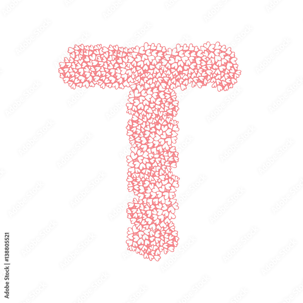 T Alphabet In Heart