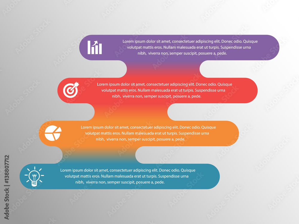 Infographic report template with lines and icons and options Stock ...