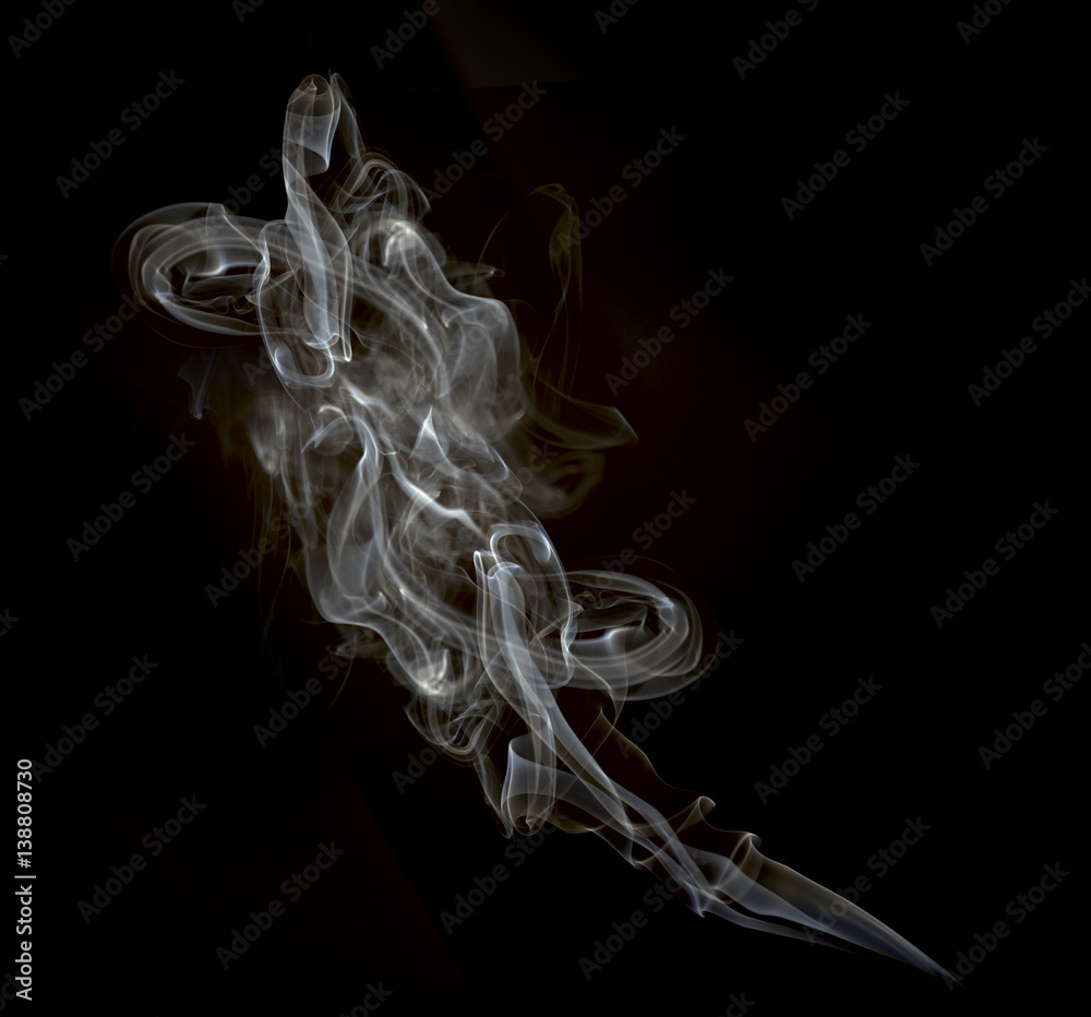 Cigar Smoke Black Background