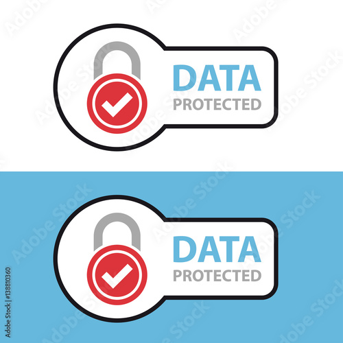 data protected safety icon symbol vector Stock Vector | Adobe Stock