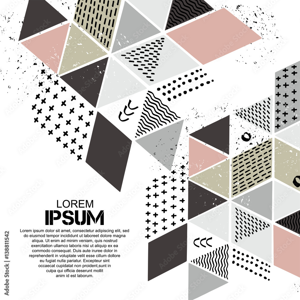 Different colored triangles Stock Vector | Adobe Stock