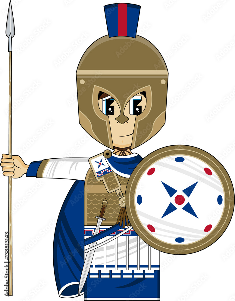 Cartoon Greek Soldier