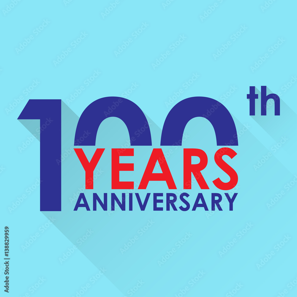 100 years anniversary icon. Invitation and congratulation design ...