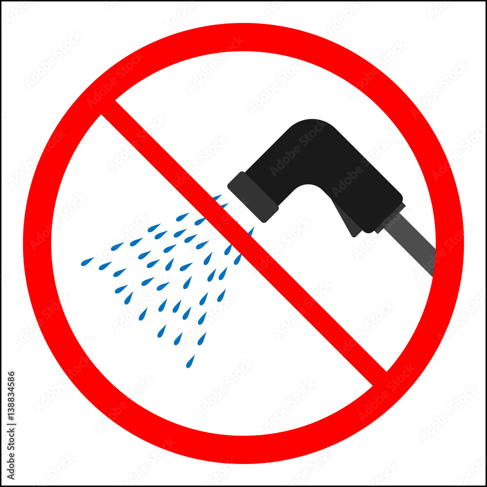 Do not spray water Stock Vector | Adobe Stock