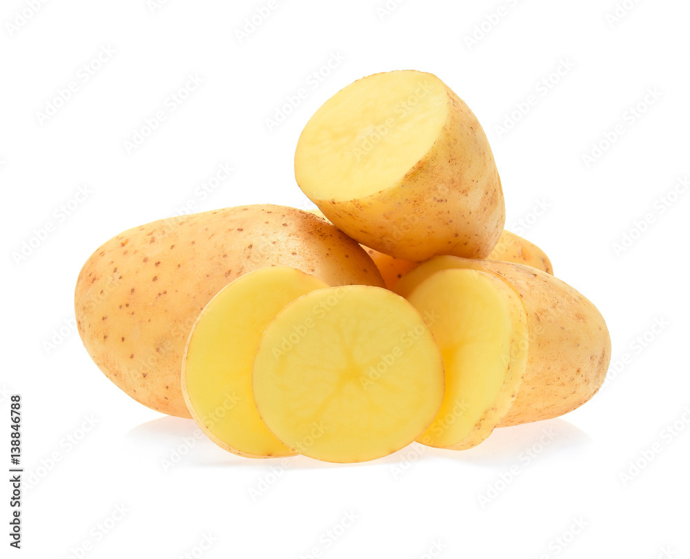 Potatoes isolated on white background. Stock Photo | Adobe Stock