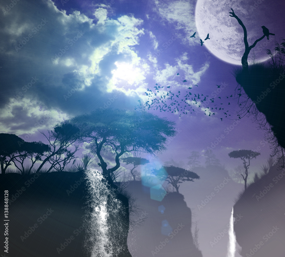 three-dimensional nature Stock Illustration | Adobe Stock