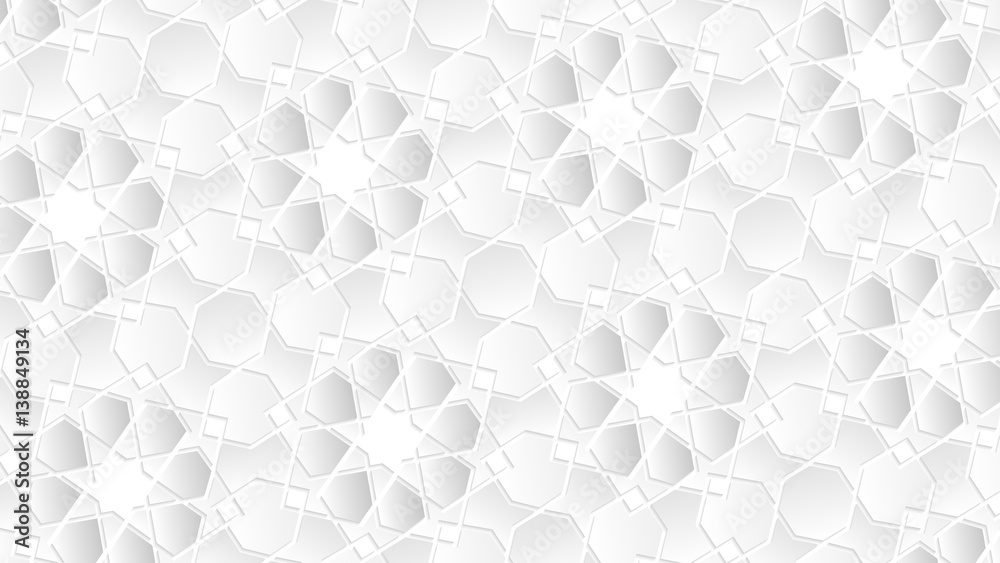 White geometric islamic wallpaper pattern as a background Stock Vector ...