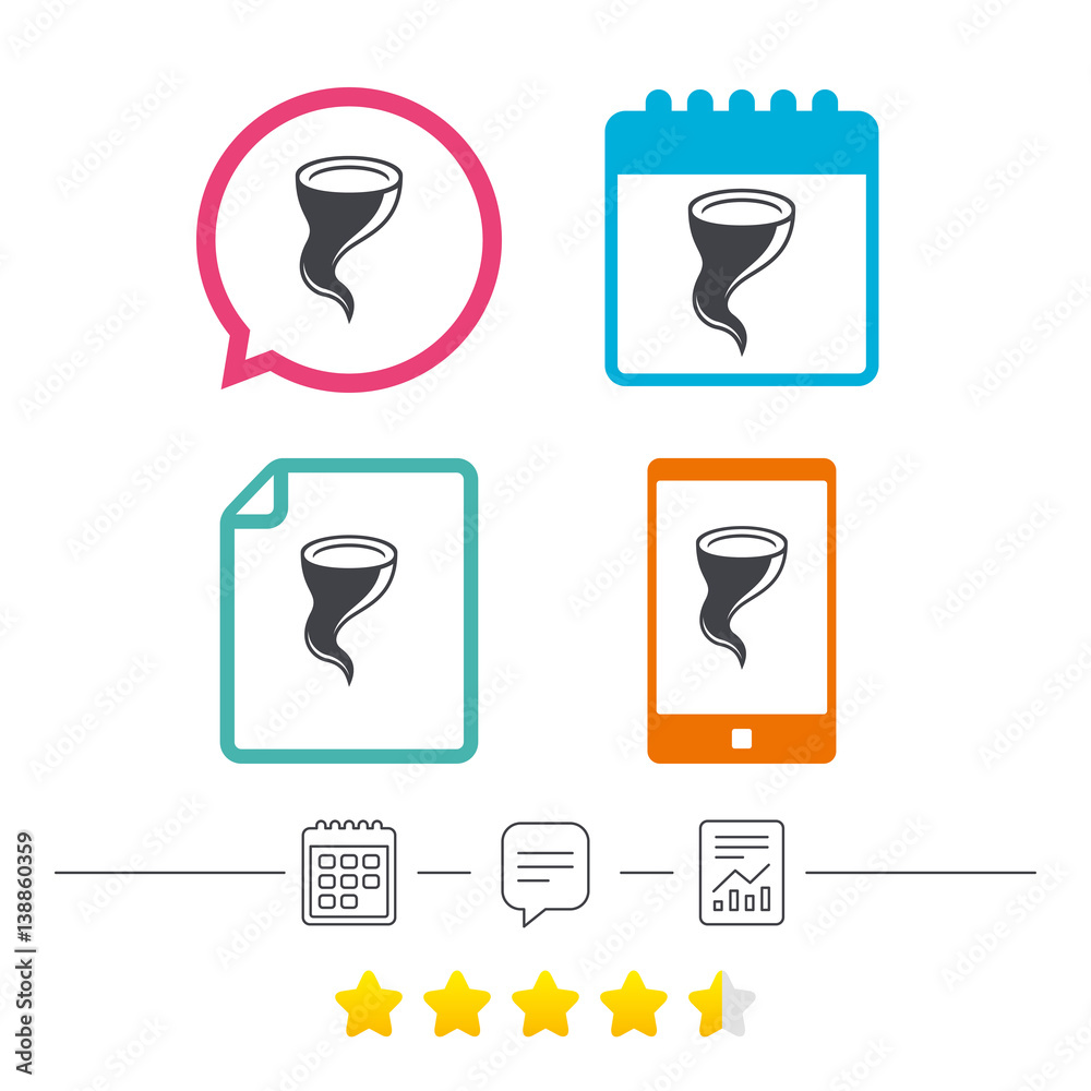 Storm sign icon. Gale hurricane symbol. Stock Vector | Adobe Stock