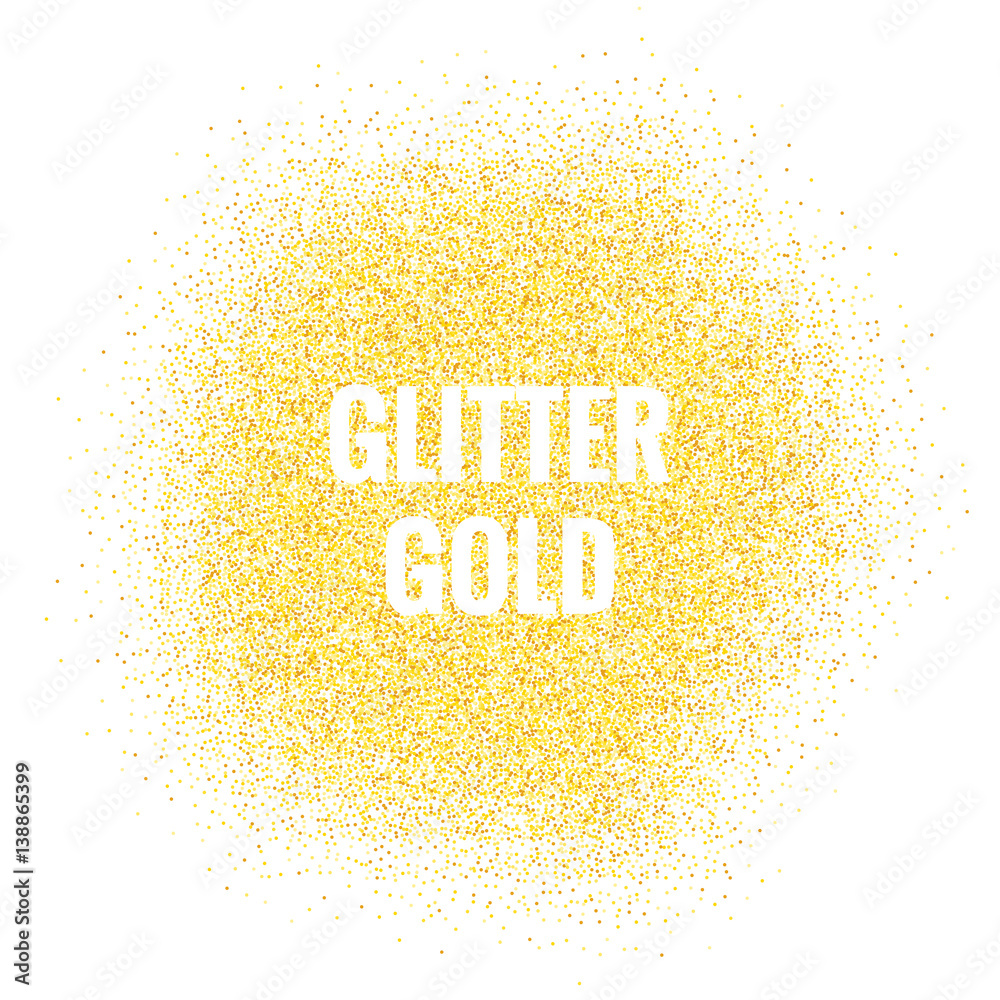 Glitter gold background. Shiny golden particles. Glitter gold vector ...