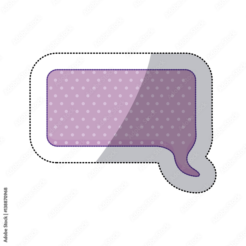 callout for dialogue shape of rectangle sticker with purple background ...