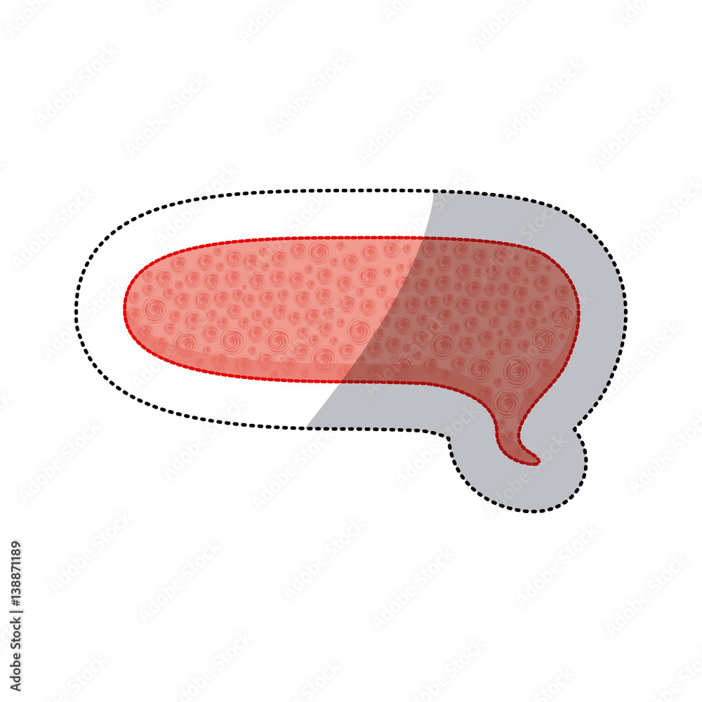 callout for dialogue shape of rectangle rounded sticker with red ...
