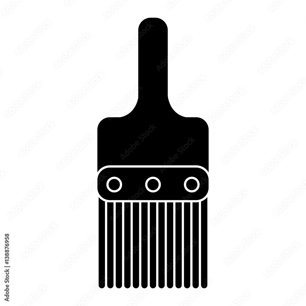 paint brush tool design pictogram vector illustration eps 10 Stock ...