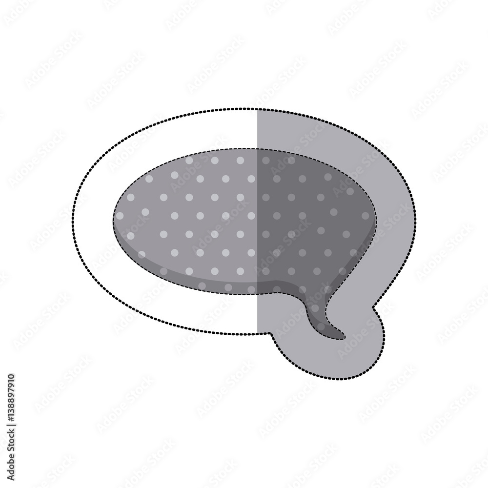 gray round chat bubble icon, vector illustraction designimage Stock ...