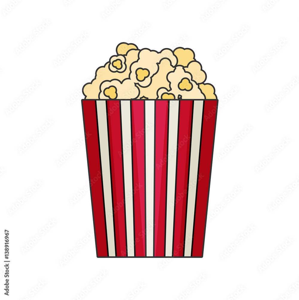 Popcorn flat vector Stock Vector | Adobe Stock