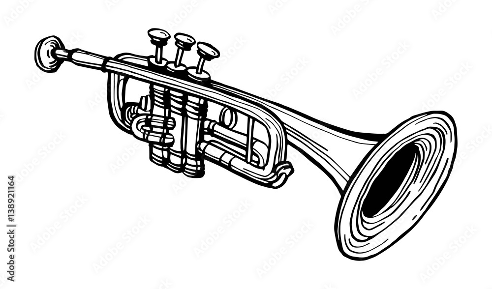 trumpet Stock Illustration | Adobe Stock