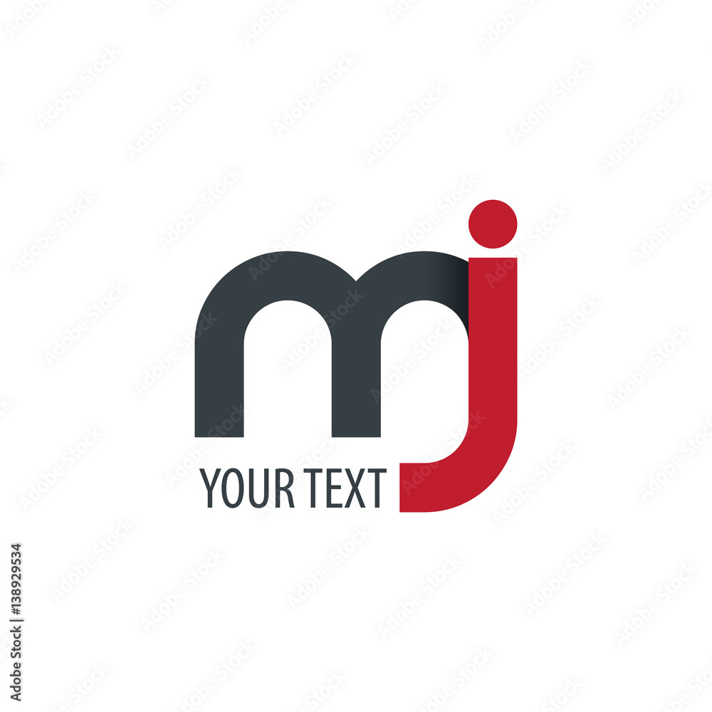 Initial Letter MJ Rounded Lowercase Logo Stock Vector | Adobe Stock
