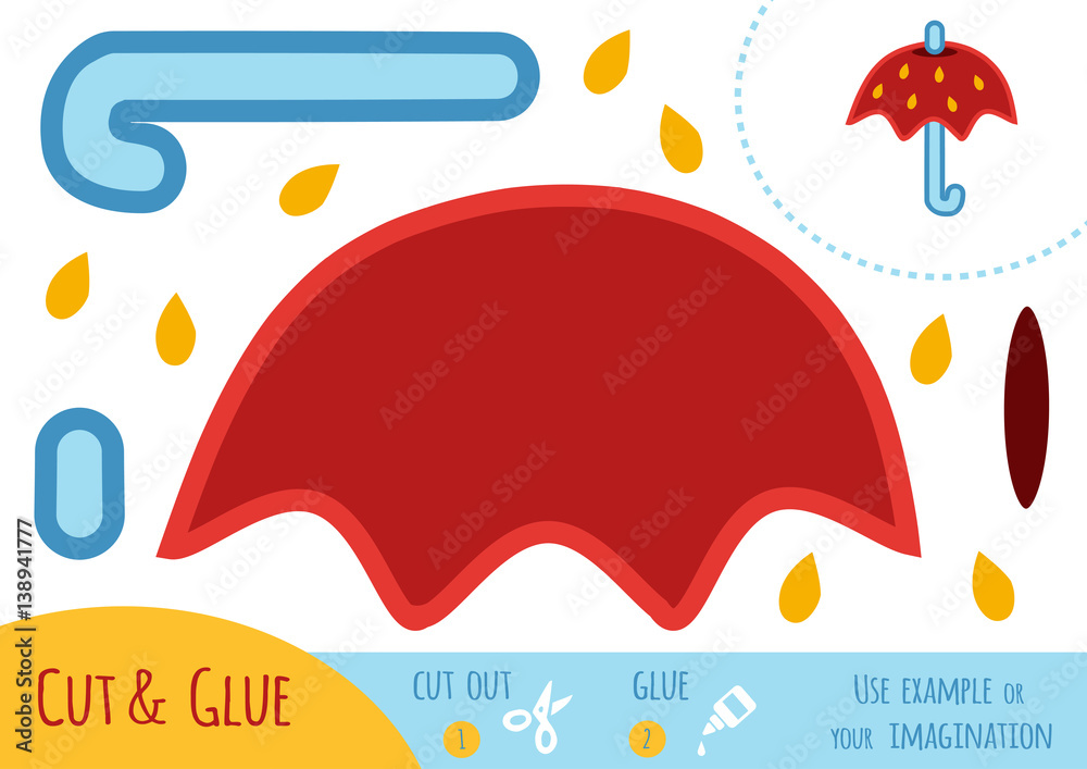 Education paper game for children, Umbrella Stock Vector | Adobe Stock