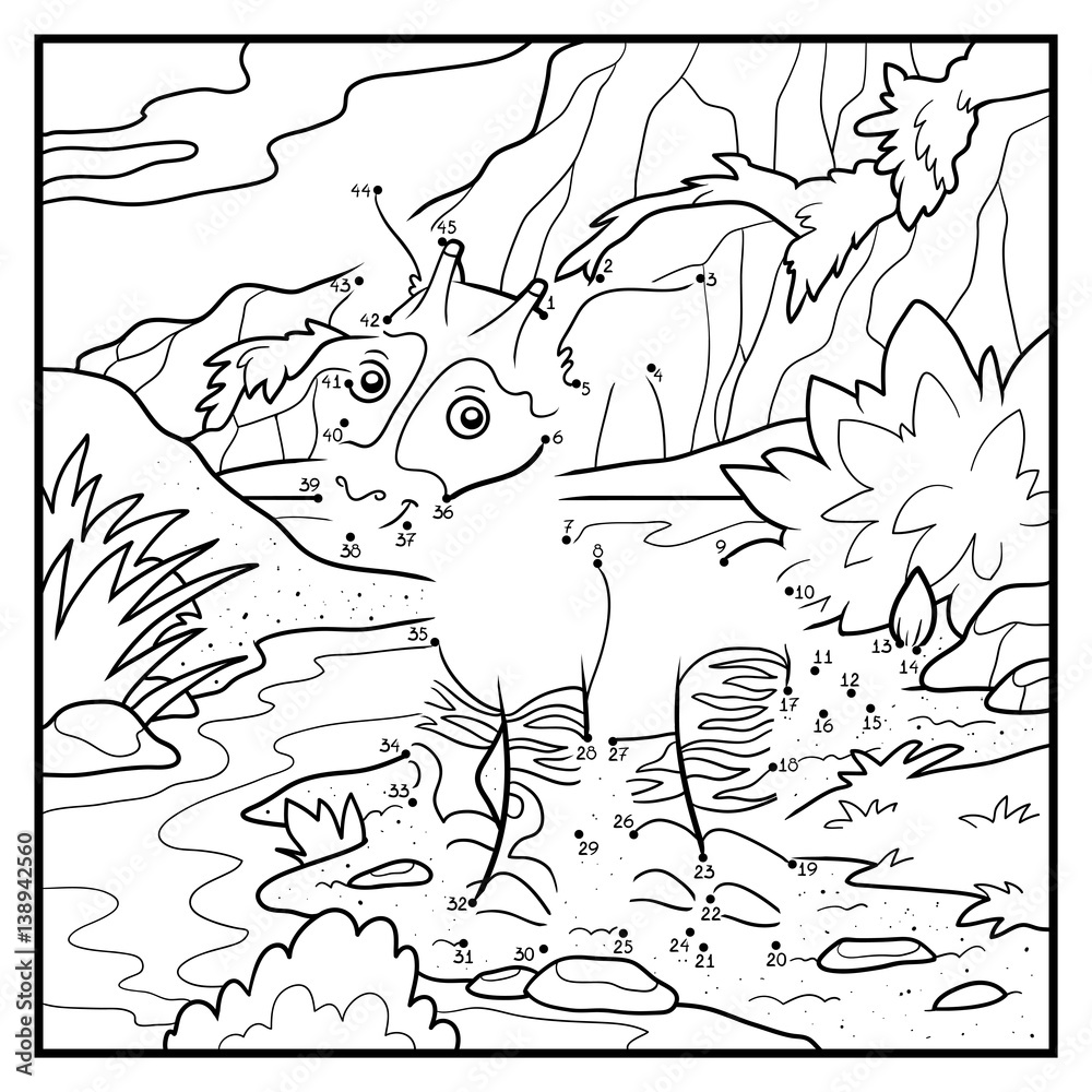 Numbers game for children, okapi and background Stock Vector | Adobe Stock