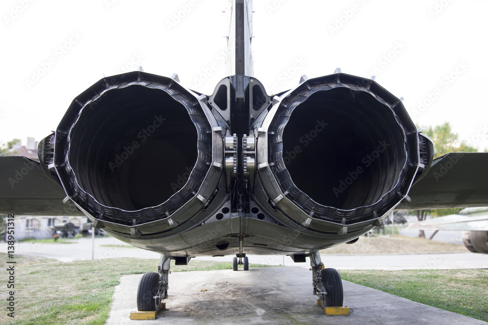 Military Fighter jet engine exhaust Stock Photo | Adobe Stock