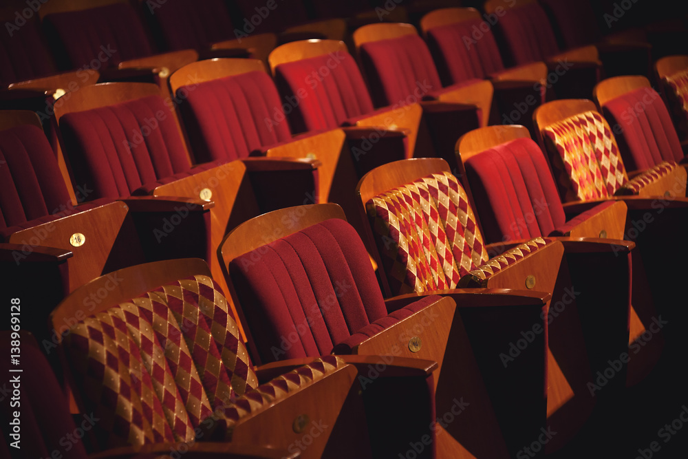 Rows of Theater Seats Stock Photo | Adobe Stock