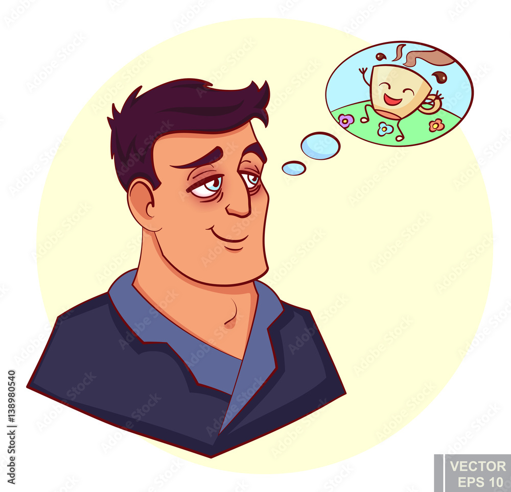 Funny Cartoon Person Thinking