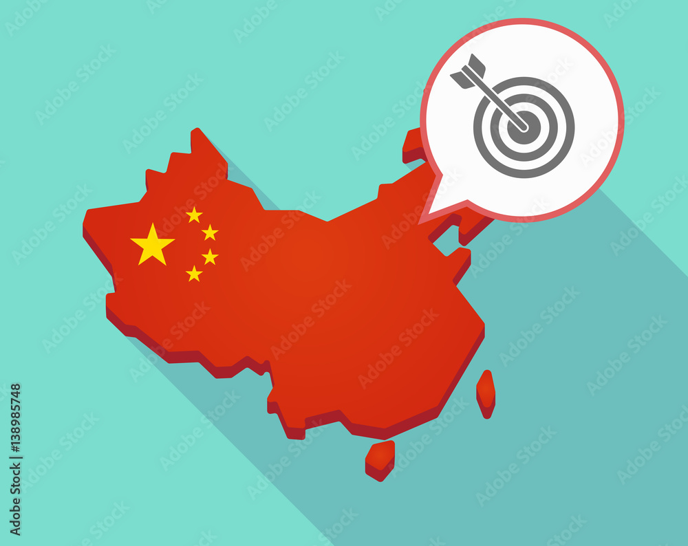 Map of China with a dart board Stock Vector | Adobe Stock