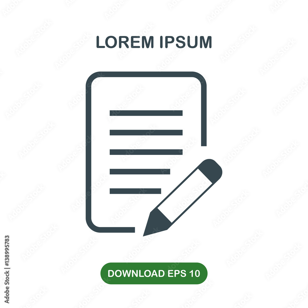 Note icon vector Stock Vector | Adobe Stock