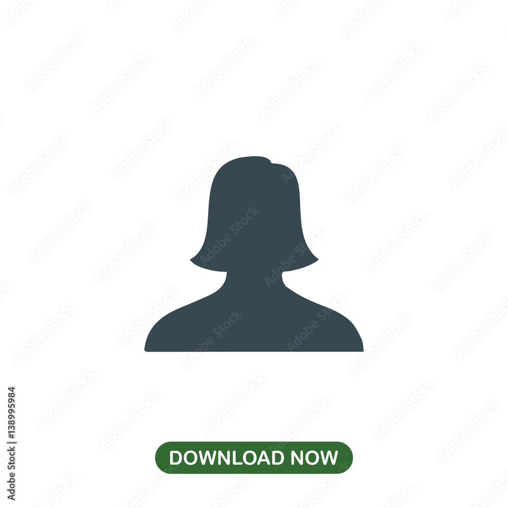 Female avatar icon vector Stock Vector | Adobe Stock