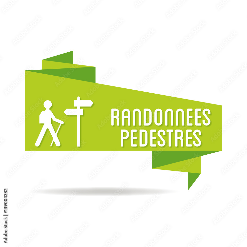 Vetor de Logo randonnées pédestres. do Stock | Adobe Stock