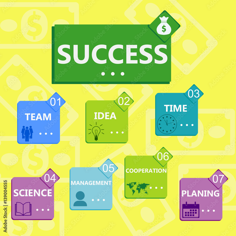Elements of success - business infographic vector de Stock | Adobe Stock