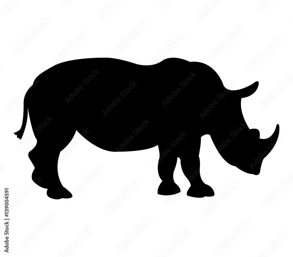rhino icon Stock Vector | Adobe Stock