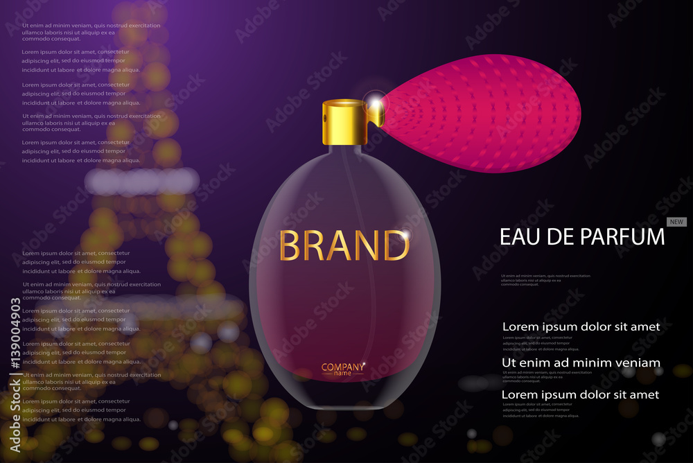 eps10 vector advertising poster of luxury eau de parfum isolated on ...