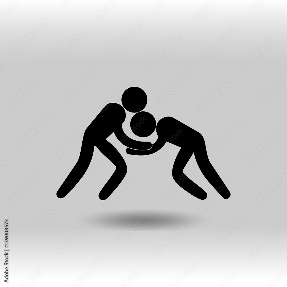 eps 10 vector Wrestling sport icon. Summer sport activity pictogram for ...