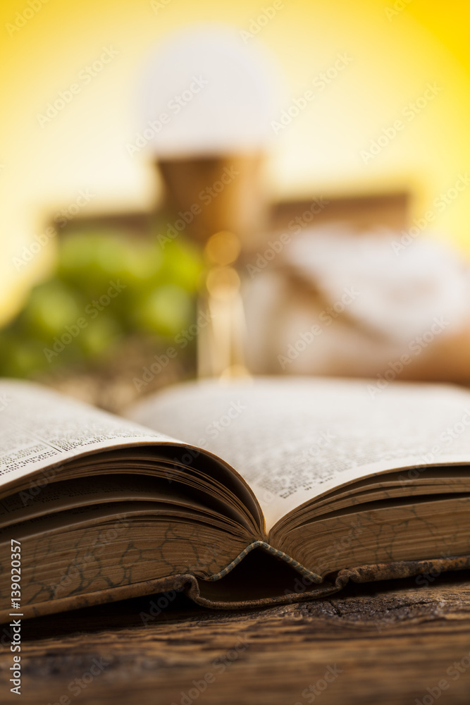 Bible, Eucharist, sacrament of communion background Stock Photo | Adobe ...