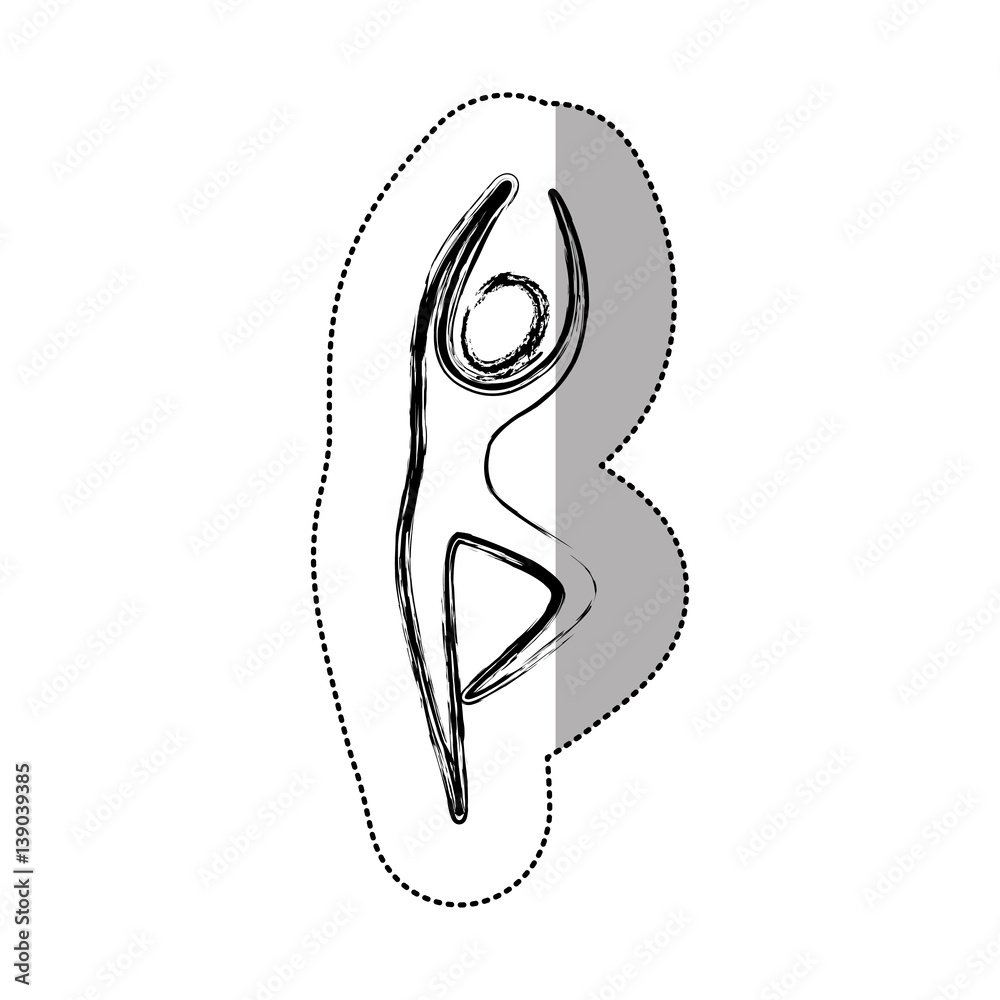 sticker person dancing icon, vector illustraction design image Stock ...