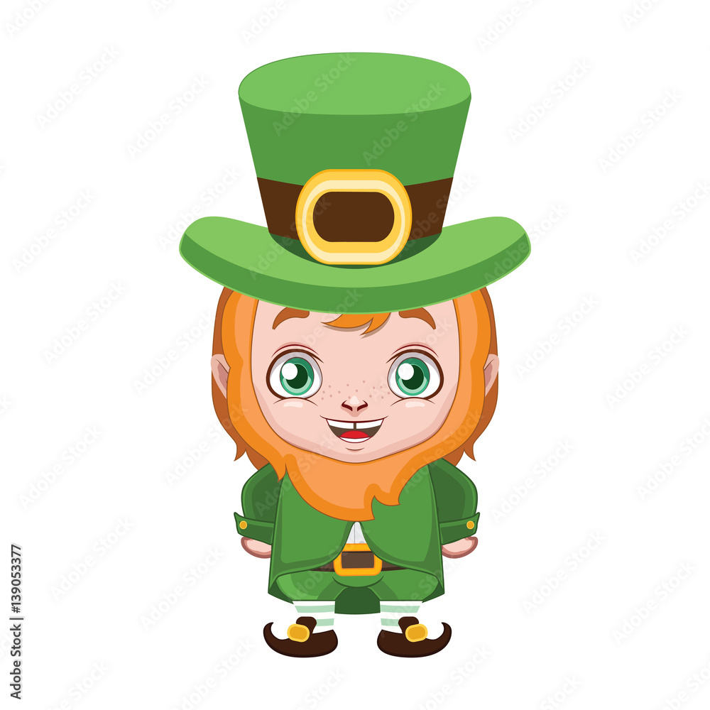Cute little leprechaun illustration Stock Vector | Adobe Stock