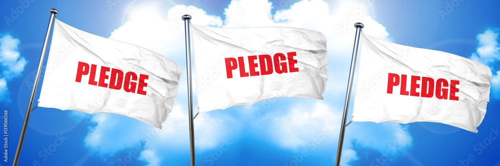 pledge, 3D rendering, triple flags Stock Illustration | Adobe Stock