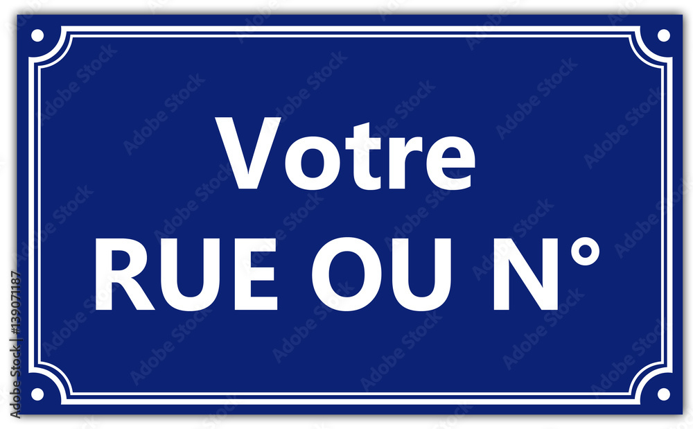 Panneaux de numéro ou de nom de rue Stock-Illustration | Adobe Stock