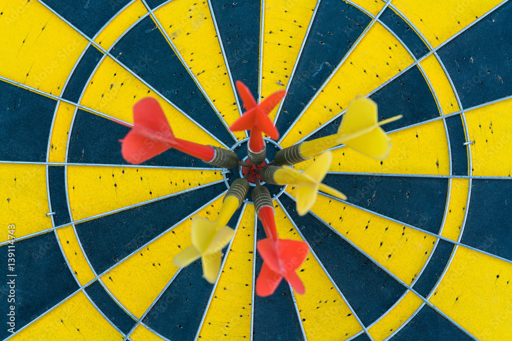 Target & Success concept : Dartboard Close Up. Smart goal setting, dart ...