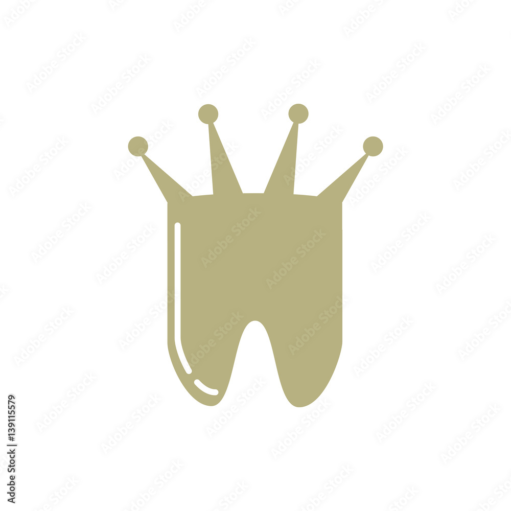 Tooth with crown logo Stock Vector | Adobe Stock