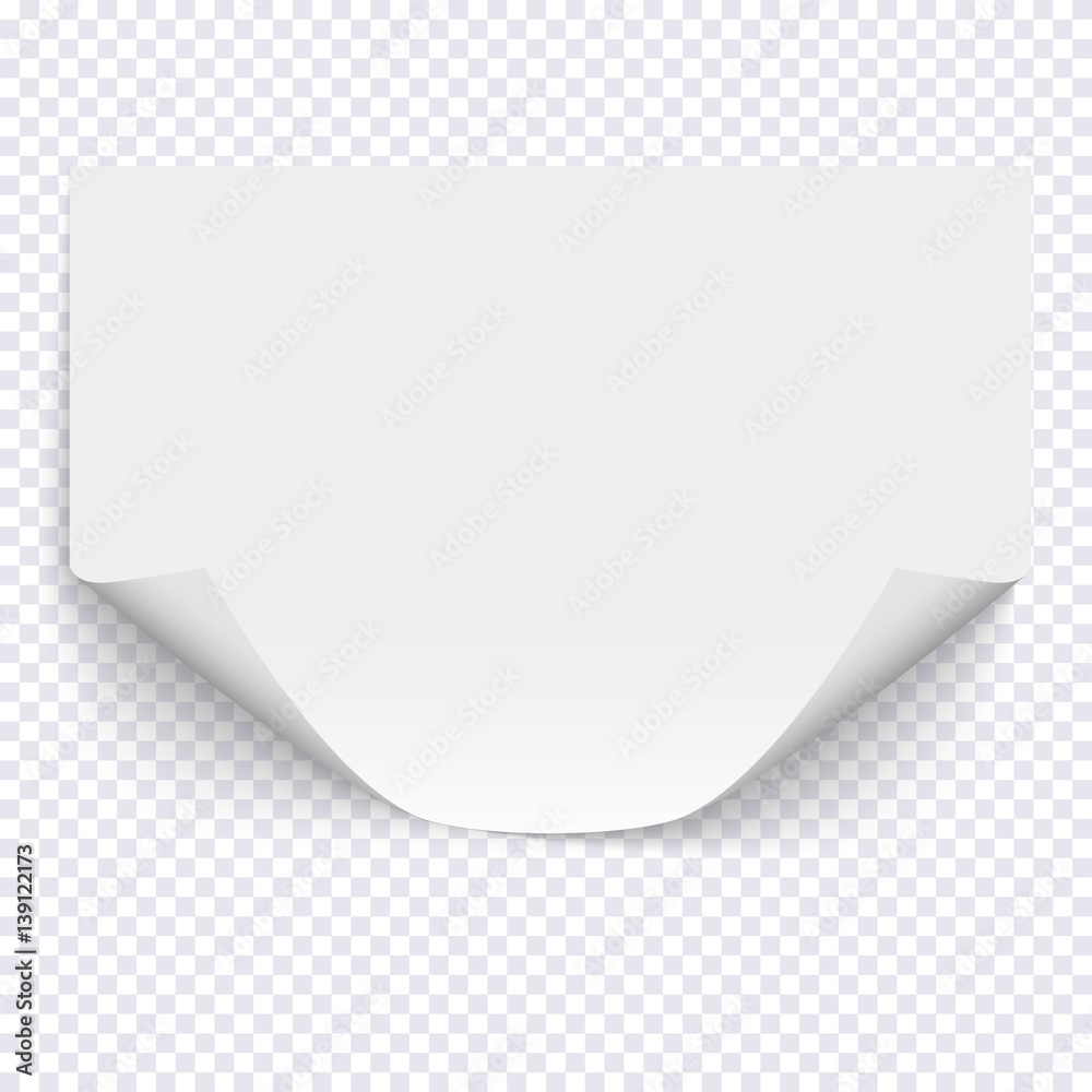 Horizontal empty paper sheet on transparent background Stock Vector ...